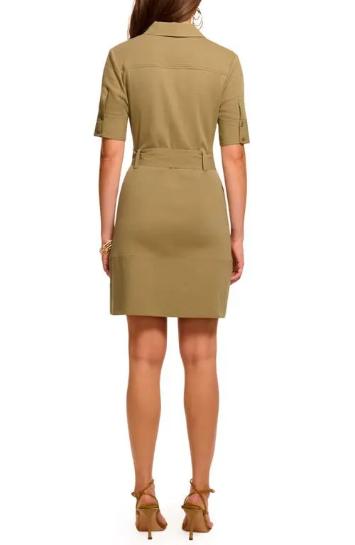 Ramy Brook Alessia Ribbed Knit Mini Dress - Light Loden
