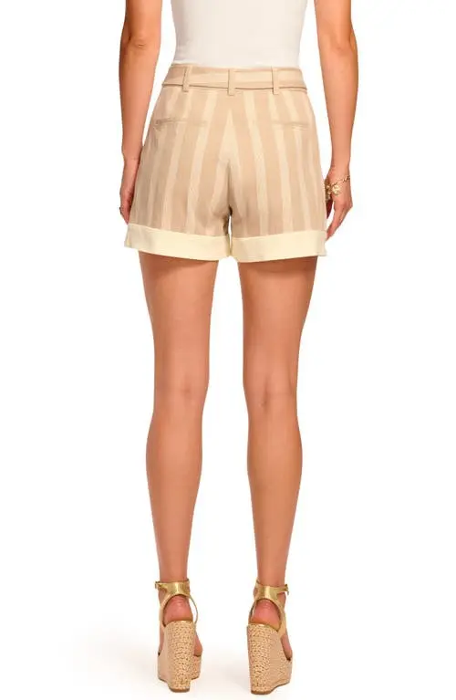 Ramy Brook Lillia Stripe Belted Shorts