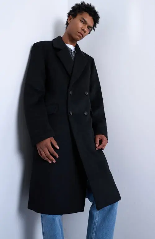 Topman Double-breasted Overcoat