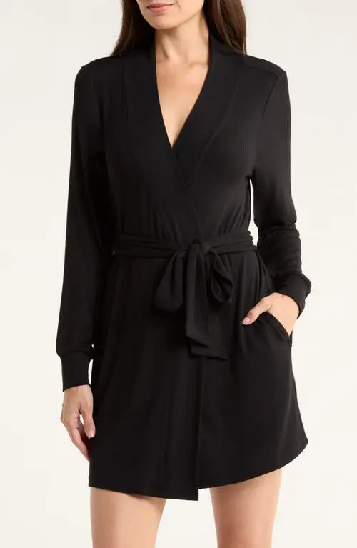 OPEN EDIT Daydream Short Robe - Black