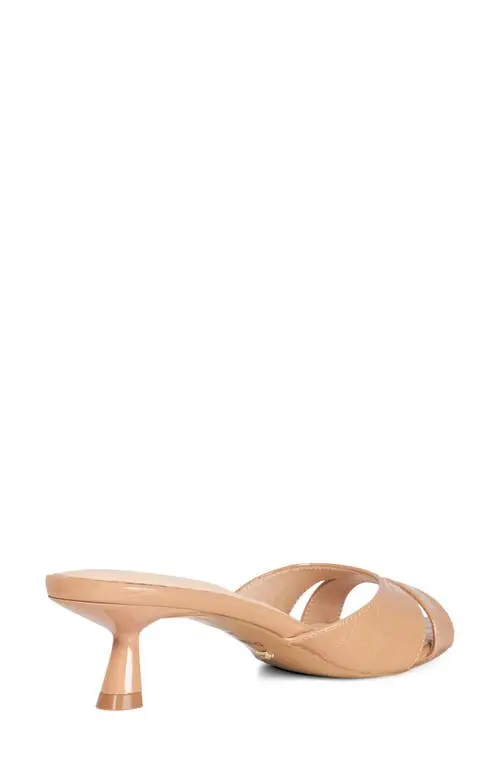 Dune London Miah Kitten Heel Slide Sandal - Camel