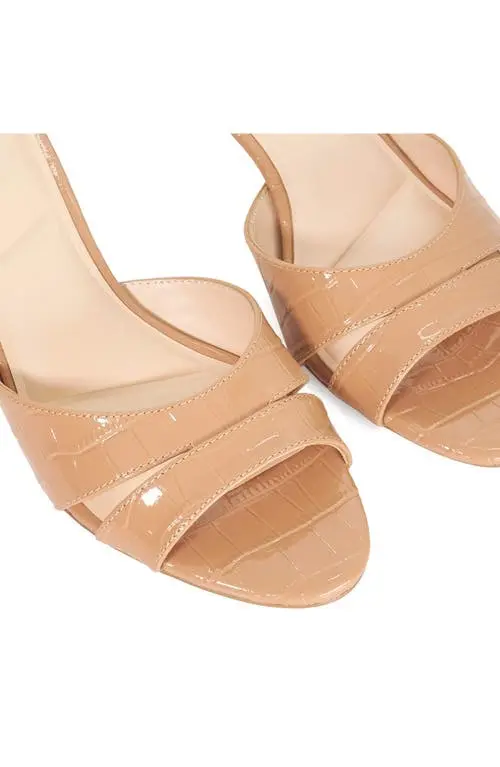 Dune London Miah Kitten Heel Slide Sandal - Camel