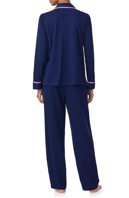 Ralph Lauren Piped Cotton Blend Pajamas