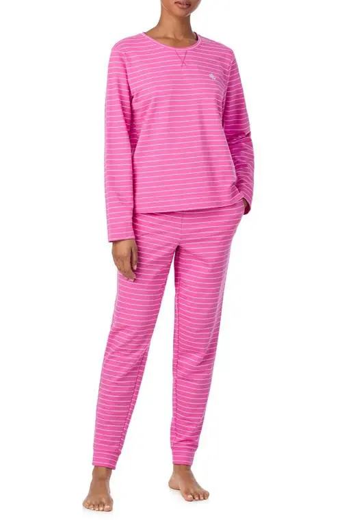 Ralph Lauren Print Cotton Pajamas - Pink Stripe