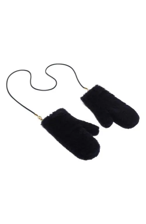 Max Mara Ombrato Alpaca Mittens - Midnightblue