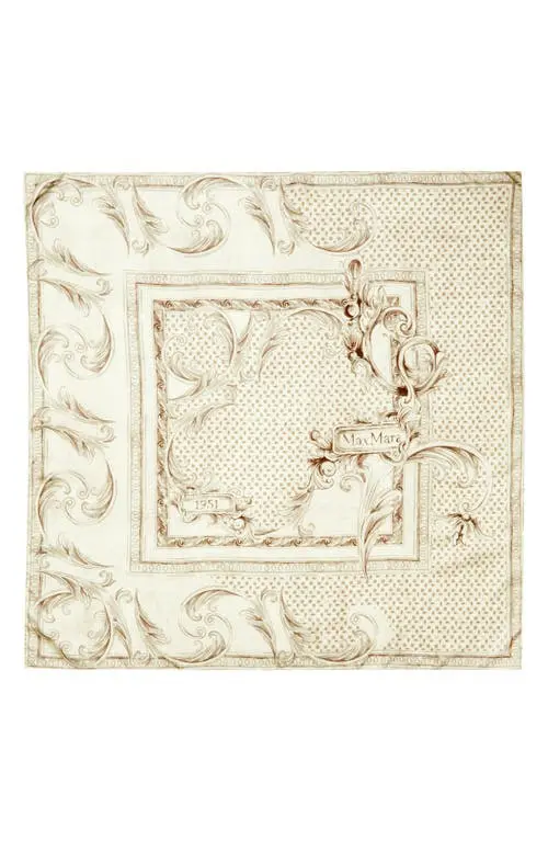 Max Mara Paisley Silk Twill Square Scarf
