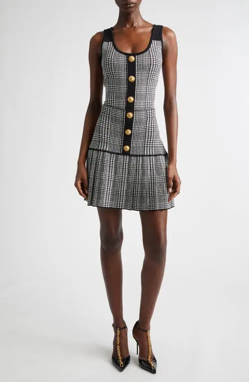Balmain Prince Of Wales Jacquard Skirt