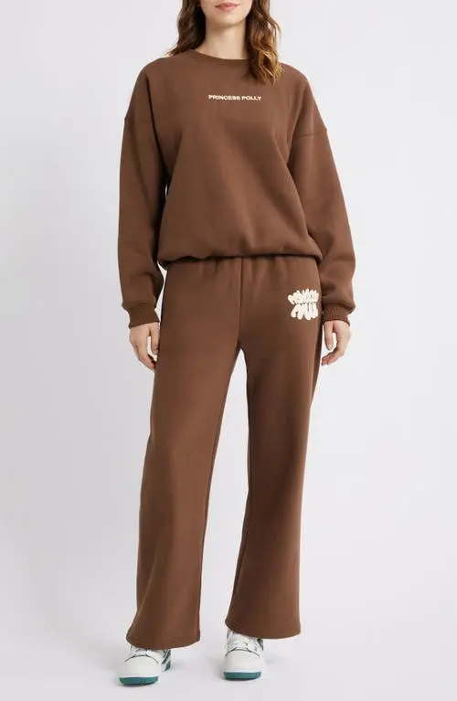 Princess Polly Logo Wide-leg Sweatpants