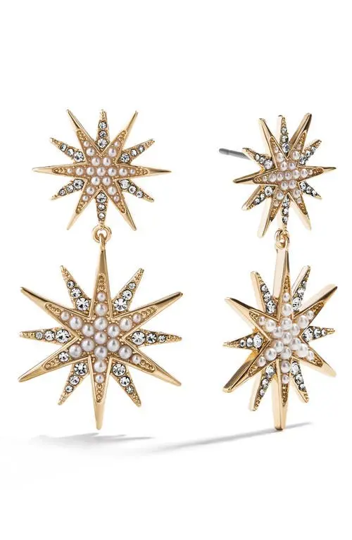 Baublebar Lyra Starburst Drop Earrings - Gold/clear