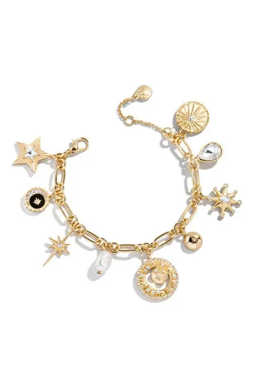 Baublebar Cressida Celestial Charm Bracelet - Gold/clear