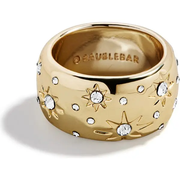 Baublebar Celestial Statement Ring - Gold/clear