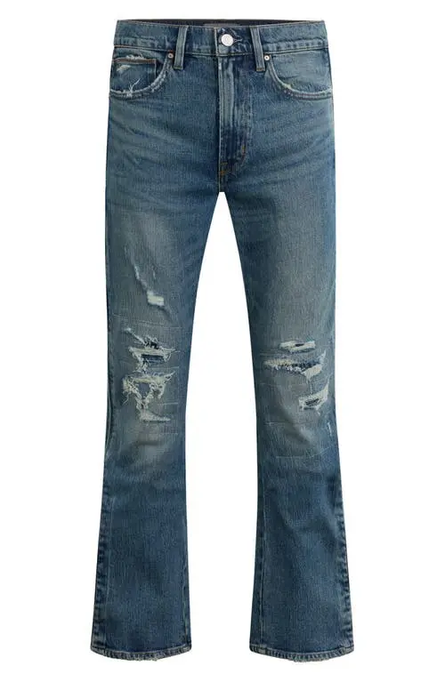 Hudson Jeans Walker Track Distressed Flared Jeans - Riverside