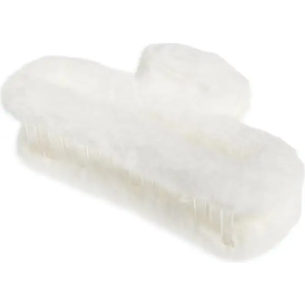 Tasha Faux Fur Jaw Clip - Ivory