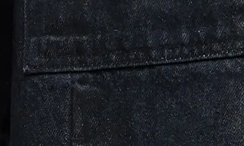 Hudson Jeans Distressed Denim Snap-up Worker Jacket
