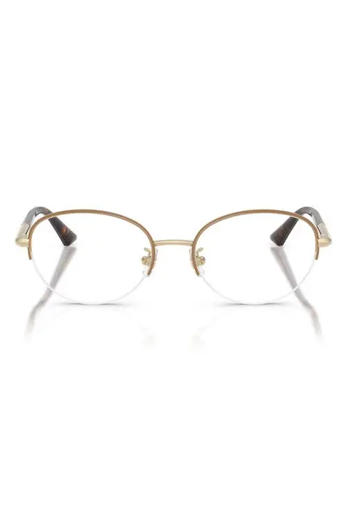 JIMMY CHOO 51mm Oval Optical Glasses - Pale Gold/biscuit/demo Lens