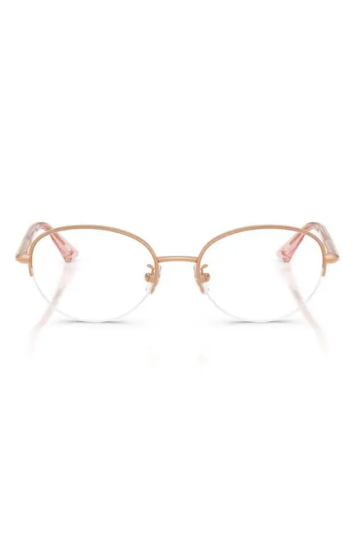 JIMMY CHOO 51mm Oval Optical Glasses - Rose Gold/demo Lens
