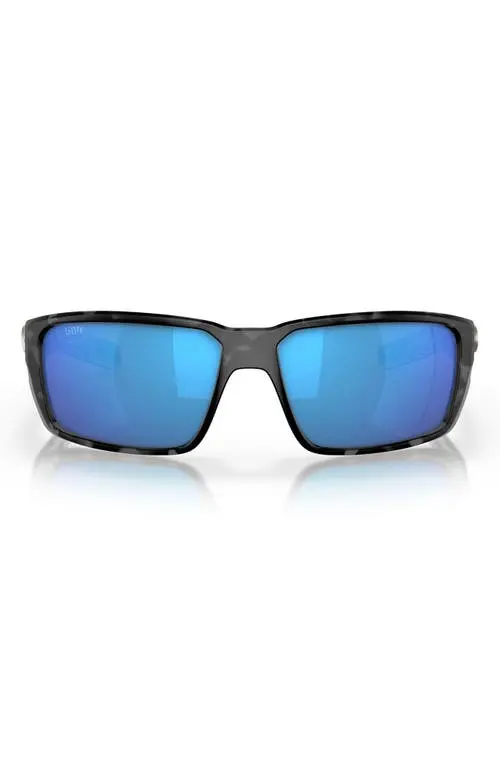 COSTA DEL MAR Fantail Pro 60mm Polarized Mirrored Sunglasses - Tiger Shark/blue Mirror 580g