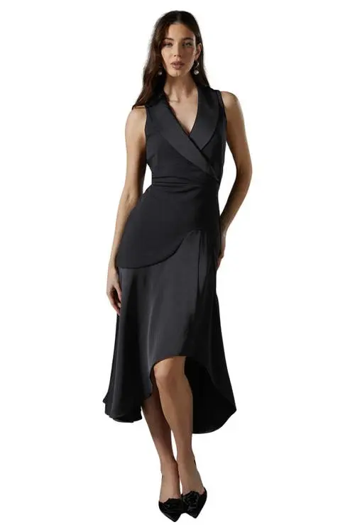 Coast Tux Sleeveless Midi Dress - Black