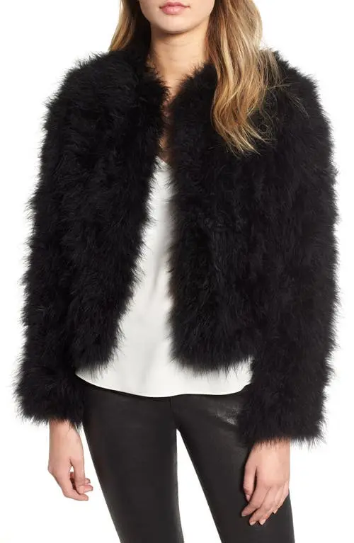 LAMARQUE Feather Topper Jacket - Black