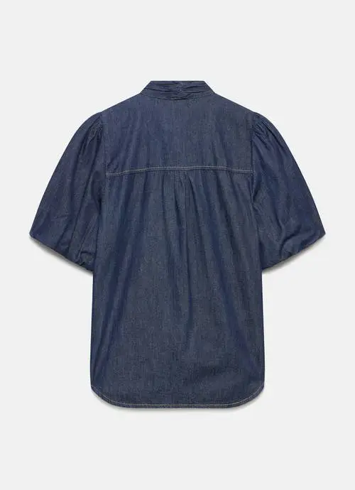 Mint Velvet Puff Sleeve Denim Shirt