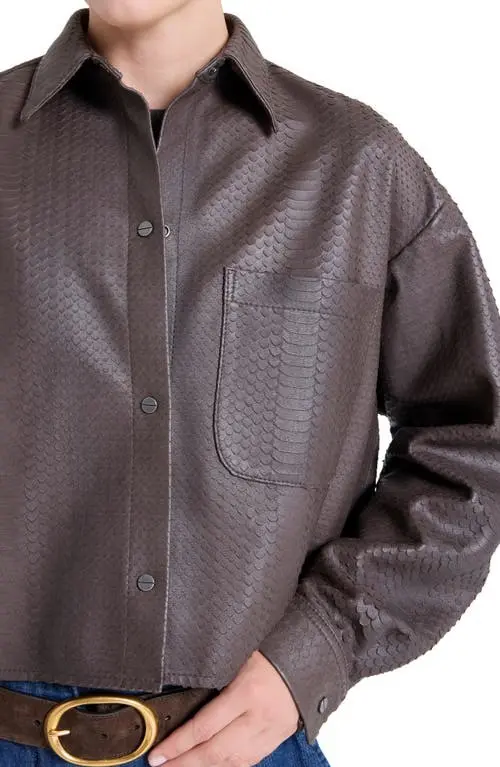 TWP Little Big Joe Leather Button-up Shirt