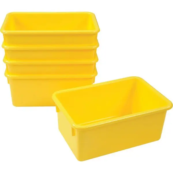 KAPLAN EARLY LEARNING COMPANY Colored Storage Binset Of 5 - Yellow