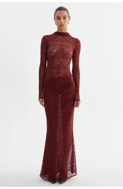 LAMARQUE Krysta Lace Maxi Dress - Vamp