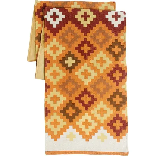 KAPLAN EARLY LEARNING COMPANY Warm Geo Decorative Runner - Orange