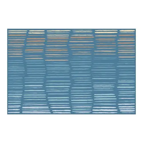 KAPLAN EARLY LEARNING COMPANY Horizon Carpet 4' X 6' Rectangle - Blue