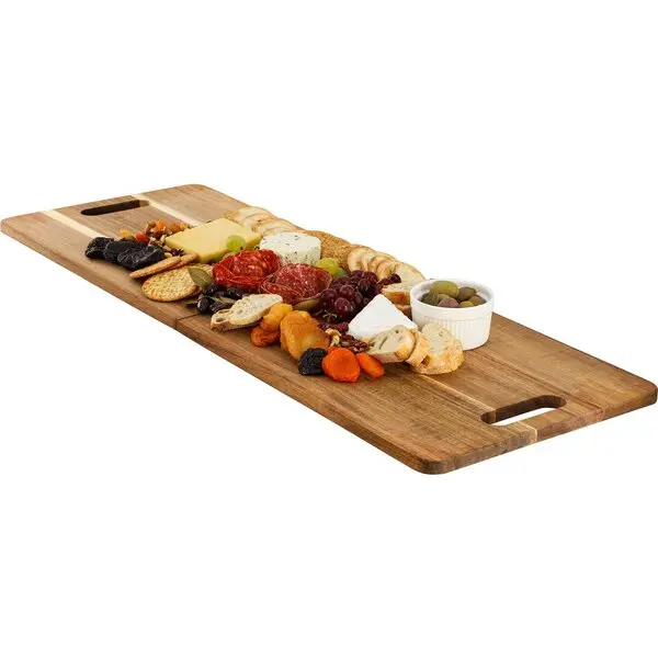 MEGACHEF 33 X 12 Inch Wood Folding Charcuterie Serving Board - Acacia