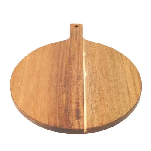 MEGACHEF 12 Inch Wood Round Serving Board With Handle