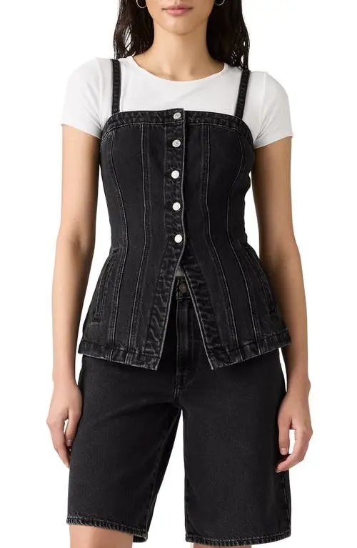 LEVI'S Tailored Denim Bustier Top