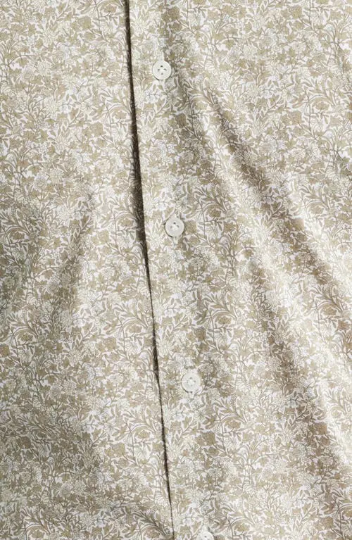 JACK VICTOR Lincoln Floral Stretch Cotton Button-up Shirt