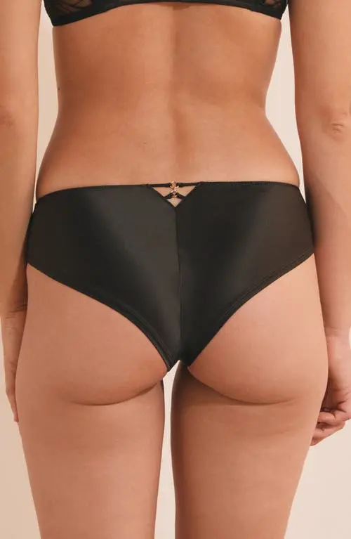 ETAM Envolee Lace & Satin Hipster Panties - Anthracite