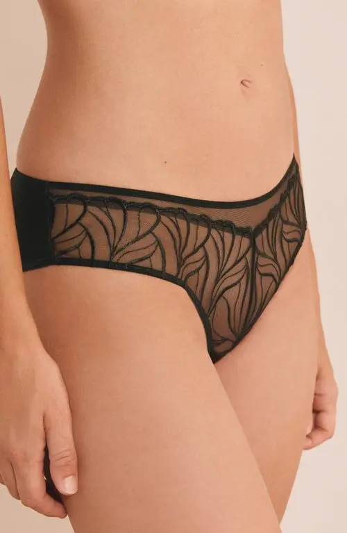 ETAM Envolee Lace & Satin Hipster Panties - Anthracite