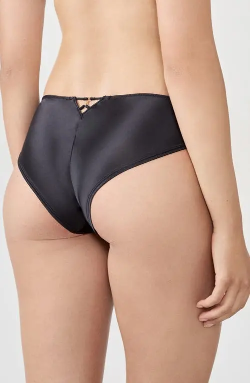 ETAM Envolee Lace & Satin Hipster Panties - Black