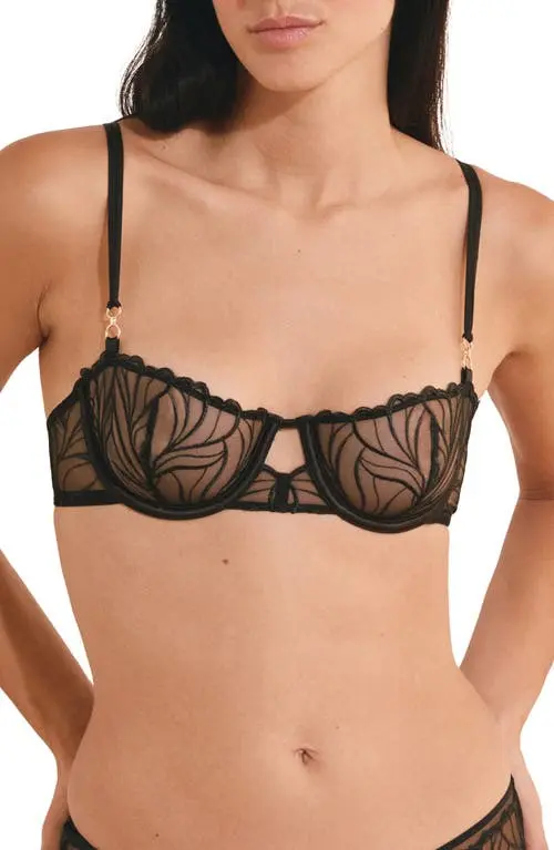 ETAM Envolee N°9 Embroidered Underwire Bra - Anthracite