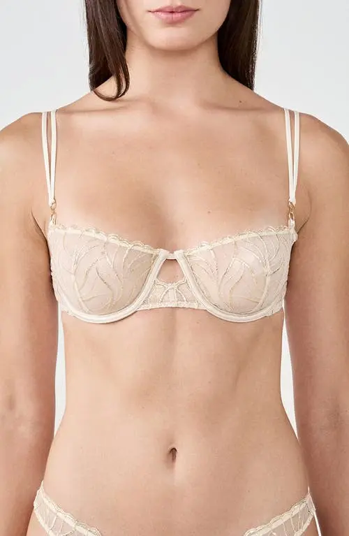 ETAM Envolee N°9 Embroide Underwire Bra - Beige/gold