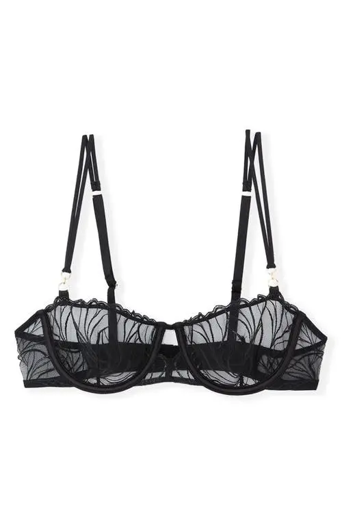 ETAM Envolee N°9 Embroidered Underwire Bra - Black