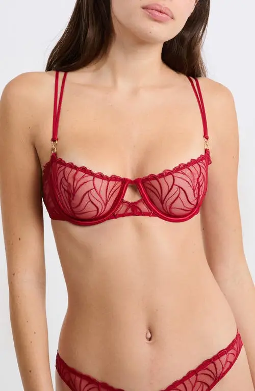 ETAM Envolee N°9 Embroidered Underwire Bra - Red