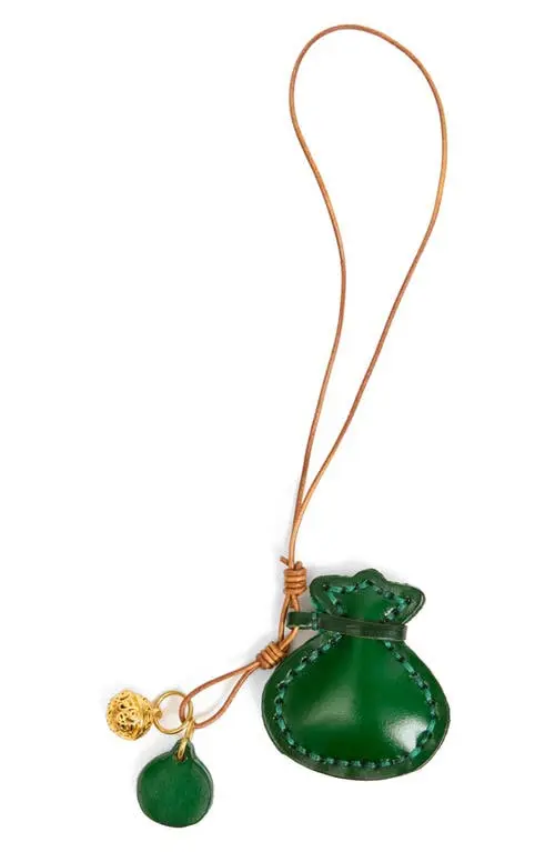 Clare V. L'argent Leather Bag Charm - Green