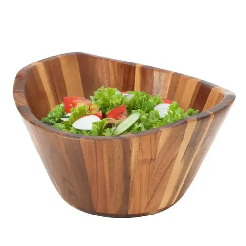 MEGACHEF 11.75 Inch Wood Deep Salad Bowl - Acacia