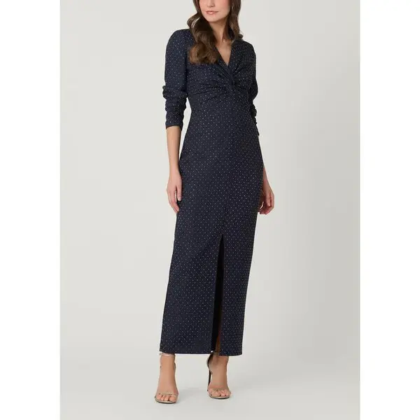 SHOSHANNA MIDNIGHT Asher Crystal Twill Dress