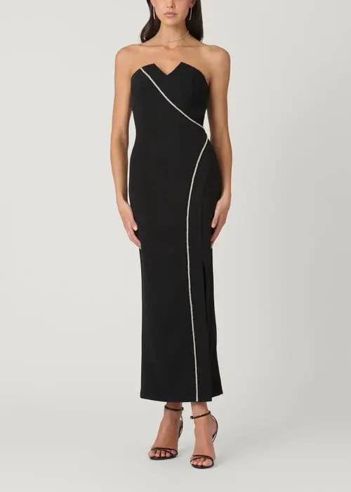 SHOSHANNA MIDNIGHT Midnight Star Stretch Crepe Dress