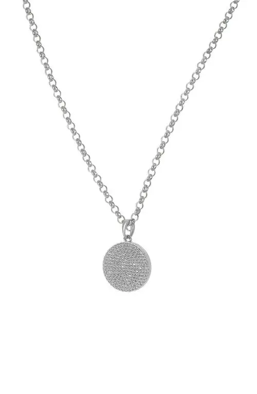 DEAN DAVIDSON Mirabeaux Pavé Long Pendant Necklace - White Cz Silver