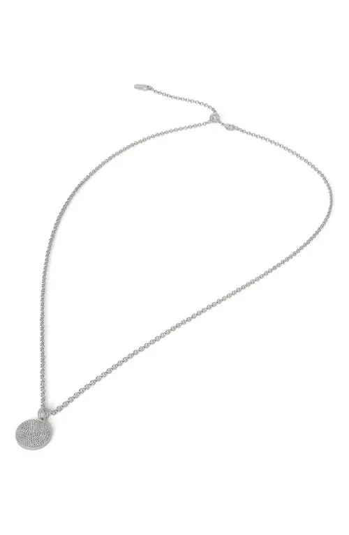 DEAN DAVIDSON Mirabeaux Pavé Long Pendant Necklace - White Cz Silver