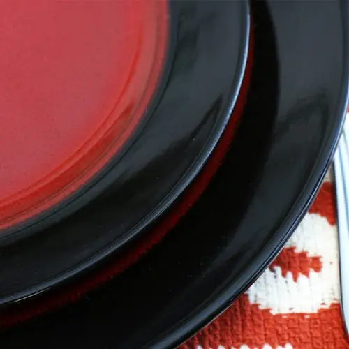 ELAMA Tanizia 16 Piece High Gloss Dinnerware Set