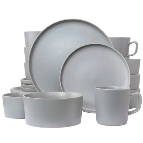ELAMA Luxmatte Light 20 Piece Dinnerware Set - Grey