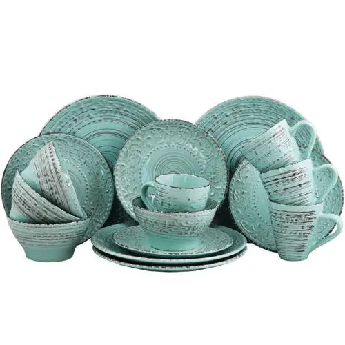 ELAMA Malibu Waves 16-piece Dinnerware Set