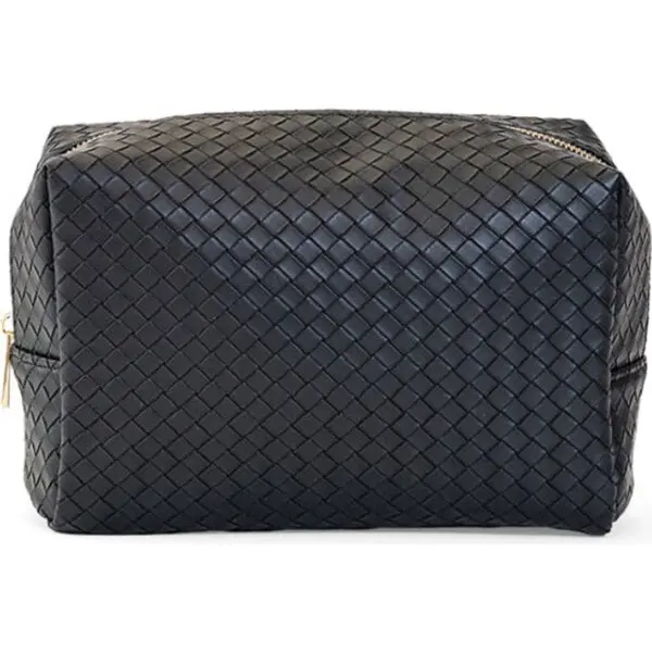 TRVL DESIGN Woven Jet Cosmetic Bag - Black